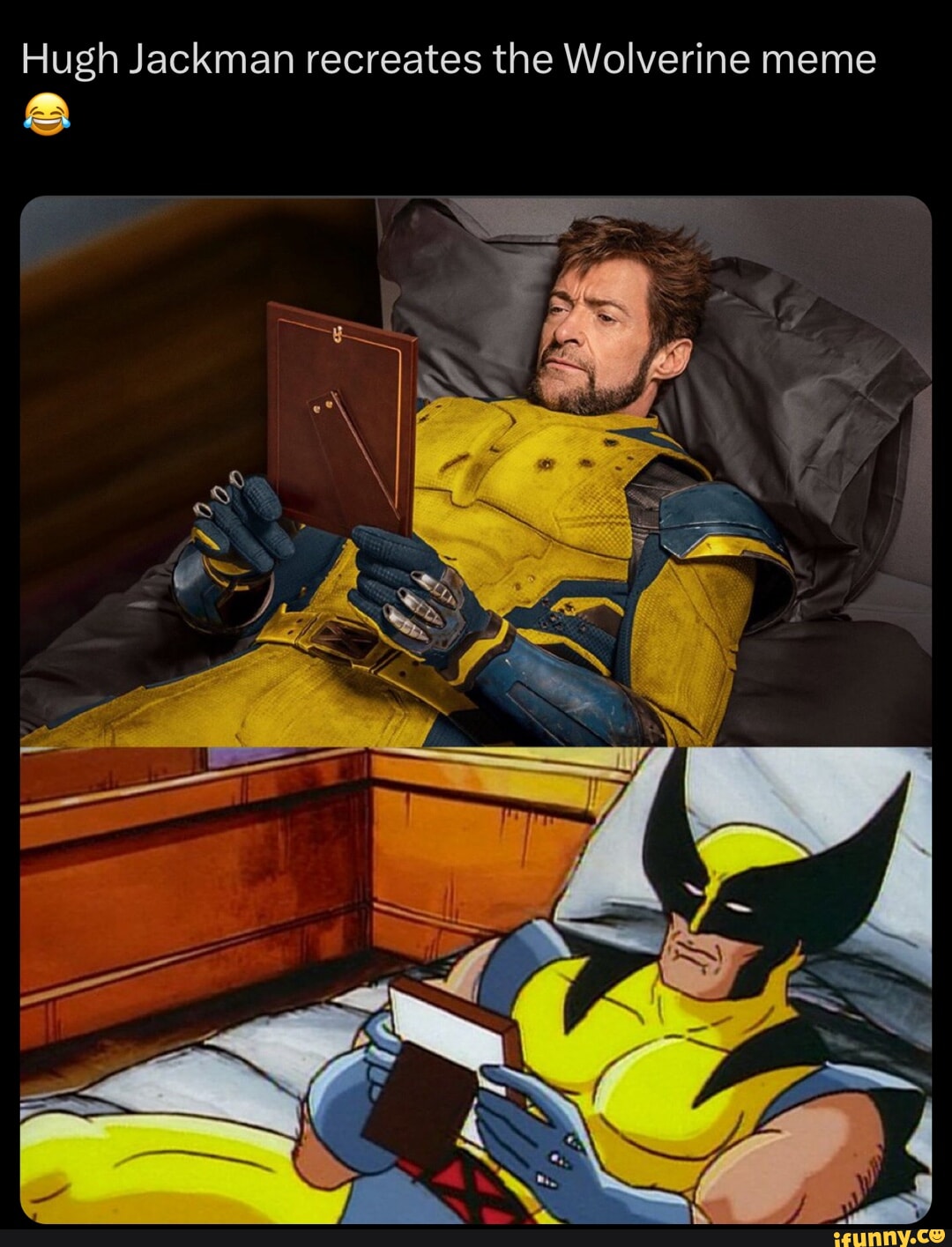 Hugh Jackman recreates the Wolverine meme - iFunny