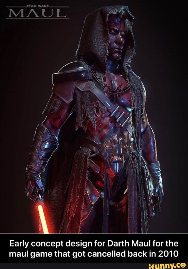 Early concept design for Darth Maul for the maul game that got ...