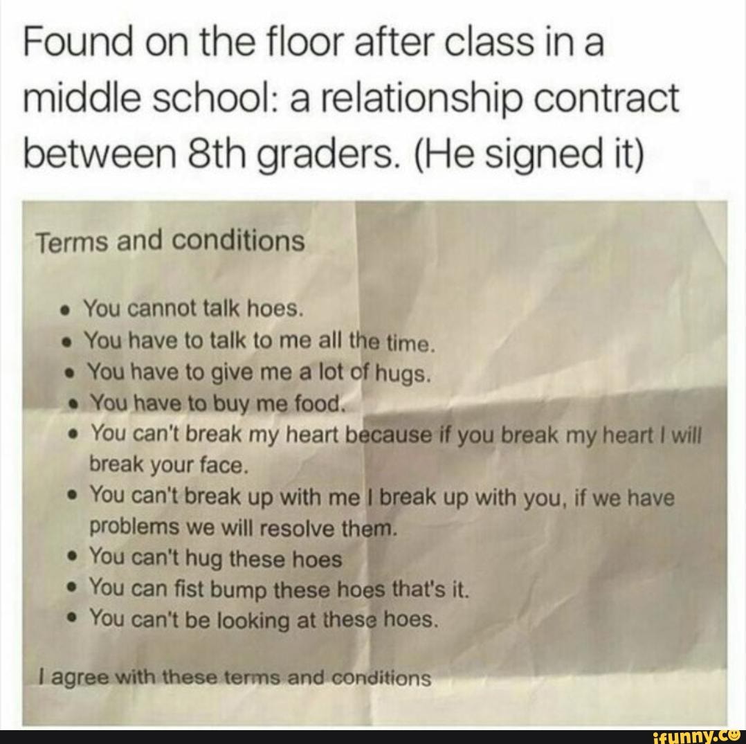 Funny Dating Contract