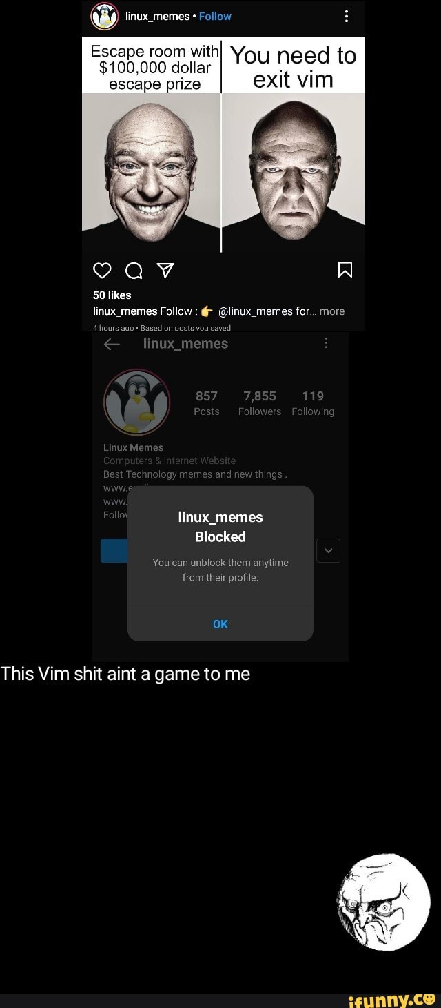 Liaux_memes Escape room with $100,000 dollar escape prize exit vim 9aYY ...