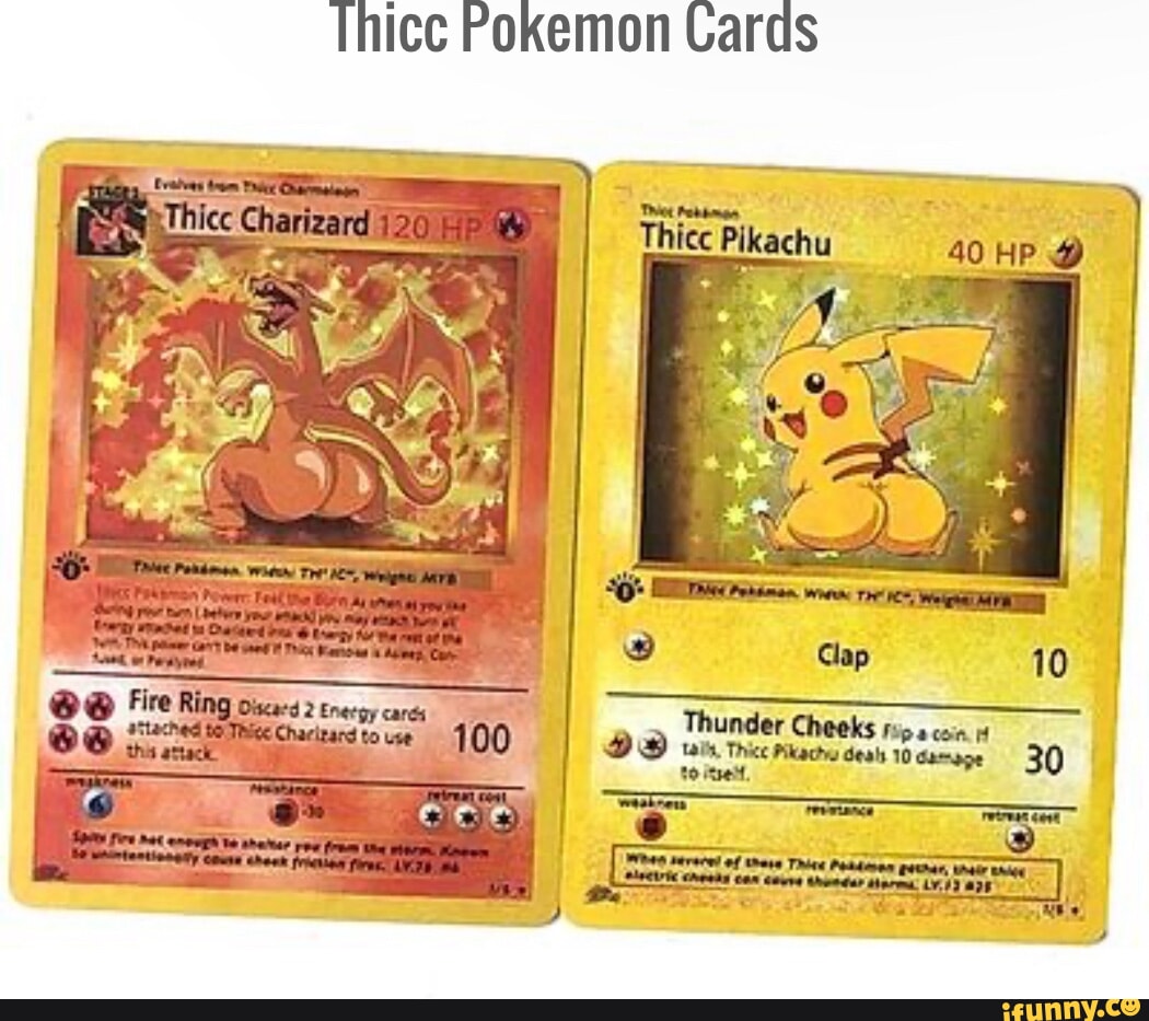 Thicc Pokemon Cards Thunder Cheeks - iFunny