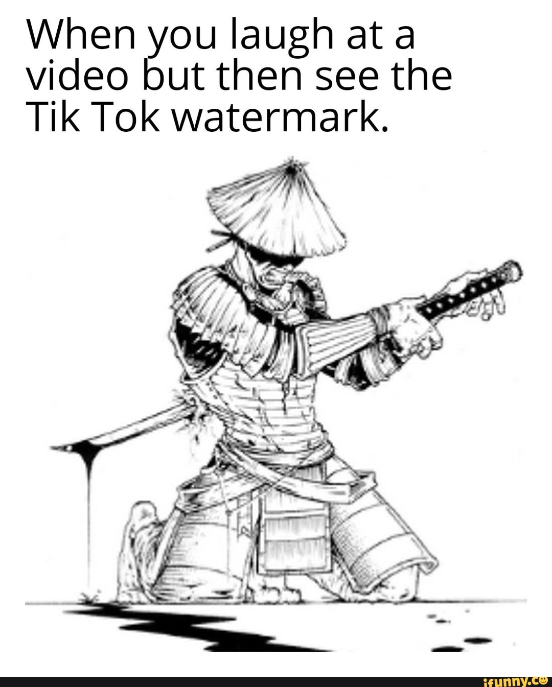 When you laugh at a video but then see the Tik Tok watermark. - iFunny