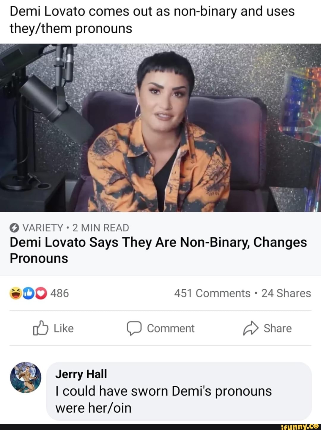 Demi Lovato comes out as non-binary and uses pronouns @ VARIETY 2 MIN ...