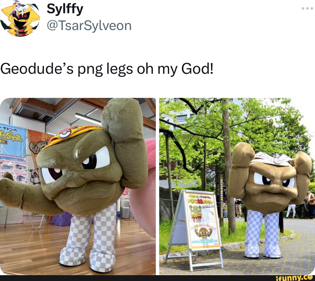 Geodude's png legs oh my God! - iFunny