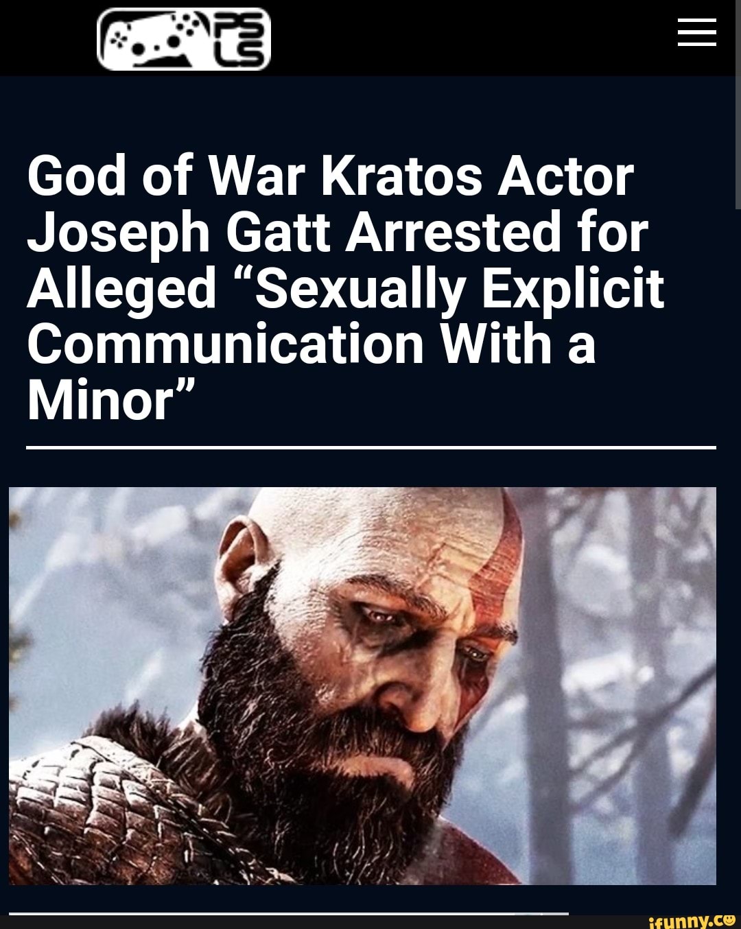 God of War Kratos Actor Joseph Gatt Arrested for Alleged "Sexually ...