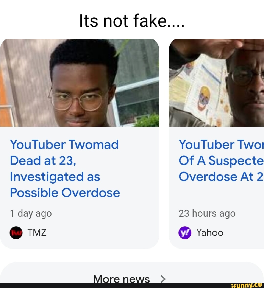 Its not fake.... YouTuber Twomad Dead at 23, Investigated as Possible ...