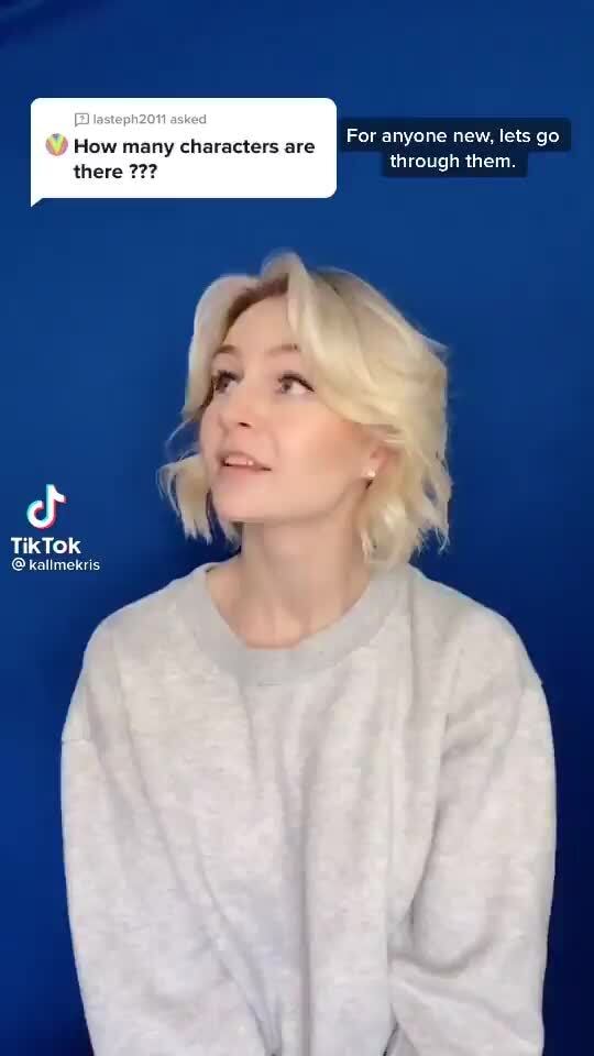 KallmeKris Character’s - asked How many characters are there For anyone ...