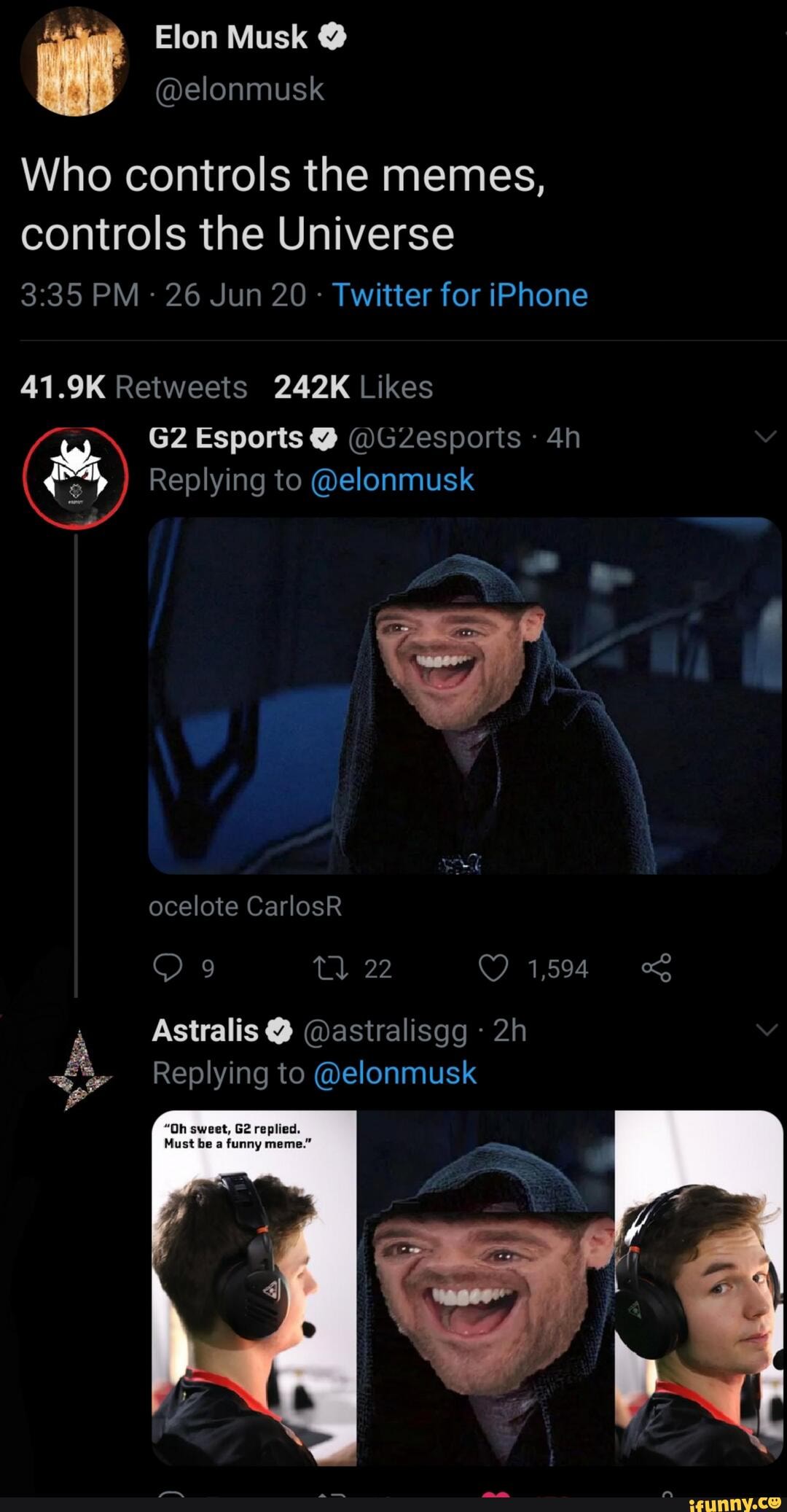 Elon Musk @ Who controls the memes, controls the Universe PM - 26 Jun ...