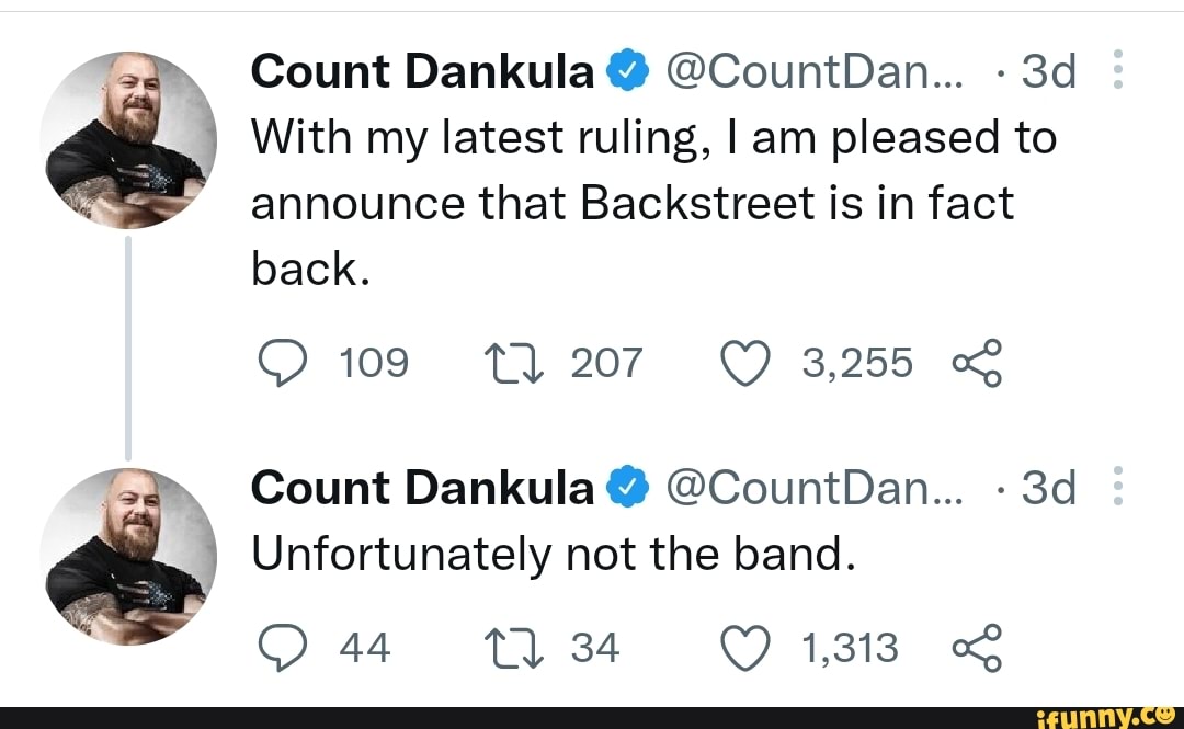 Count Dankula @ @CountDan... : With my latest ruling, I am pleased to ...