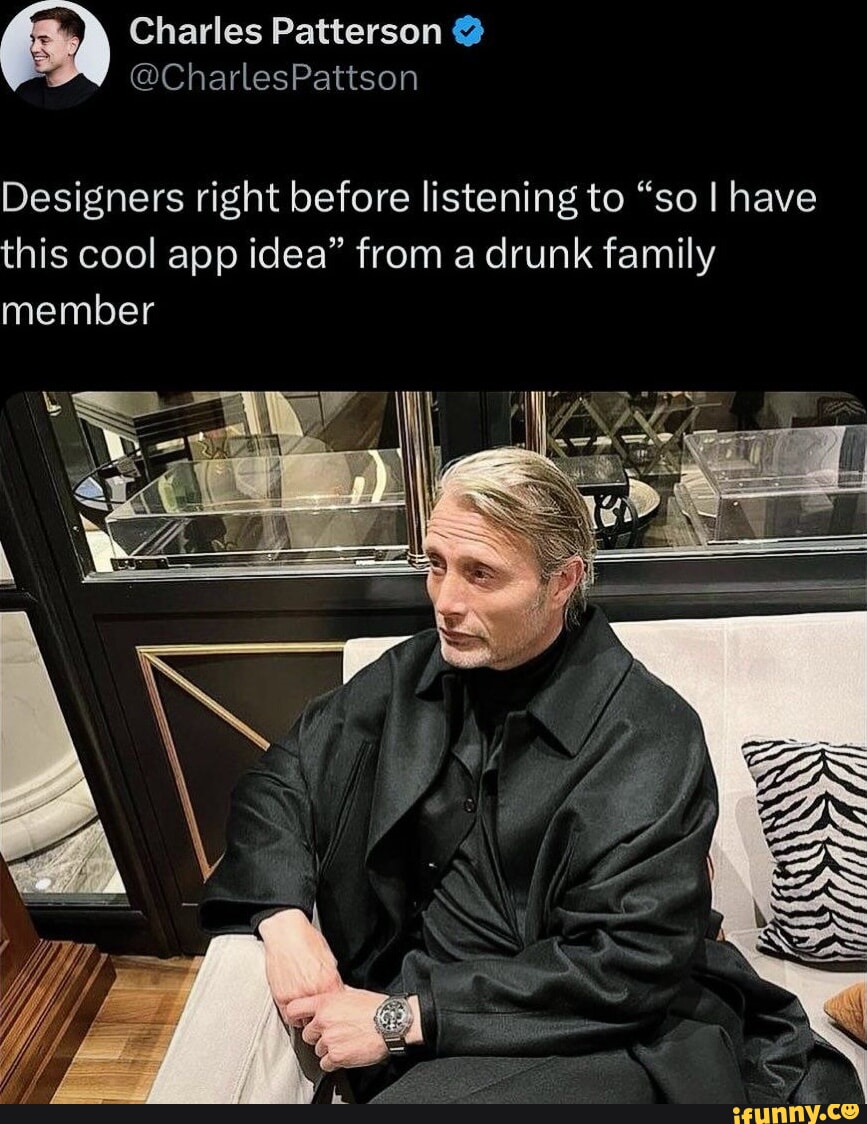 Charles Patterson Designers right before listening to "so I have this ...
