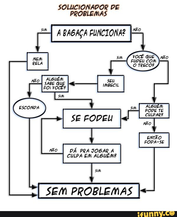 SOLUCIONADOR DE PROBLEMAS Não VOCÊ que FuUDEL COM O TRECOS, BAGAÇA ...