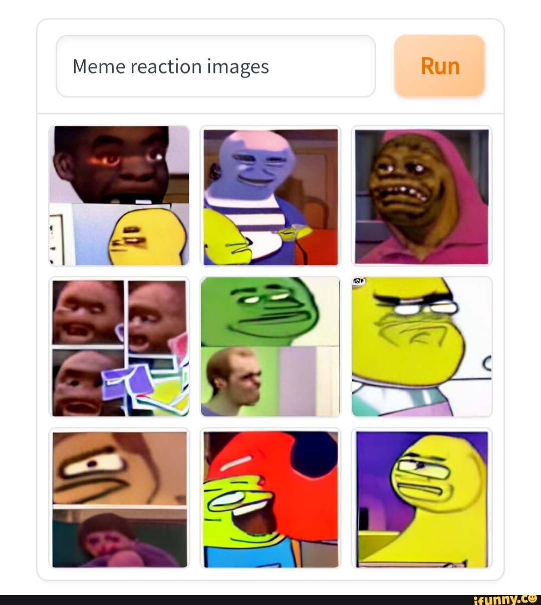 Meme reaction images Run - iFunny