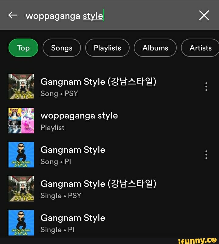 = woppaganga style Songs Playlists ) Albums Artists Gangnam Style Song ...