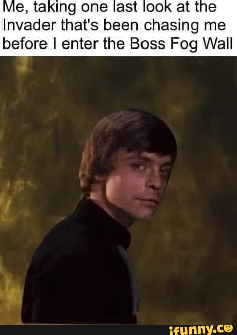 Me, taking one last look at the Invader that's been chasing me before I ...