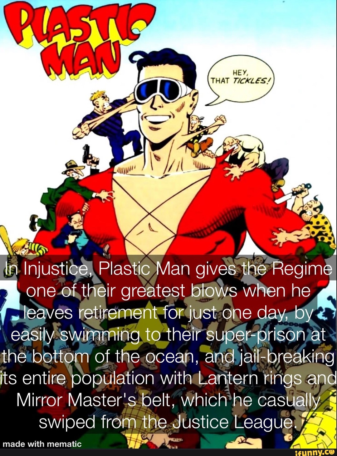 In Injustice, Plastic Man gives the Regime one of their greatest blows ...