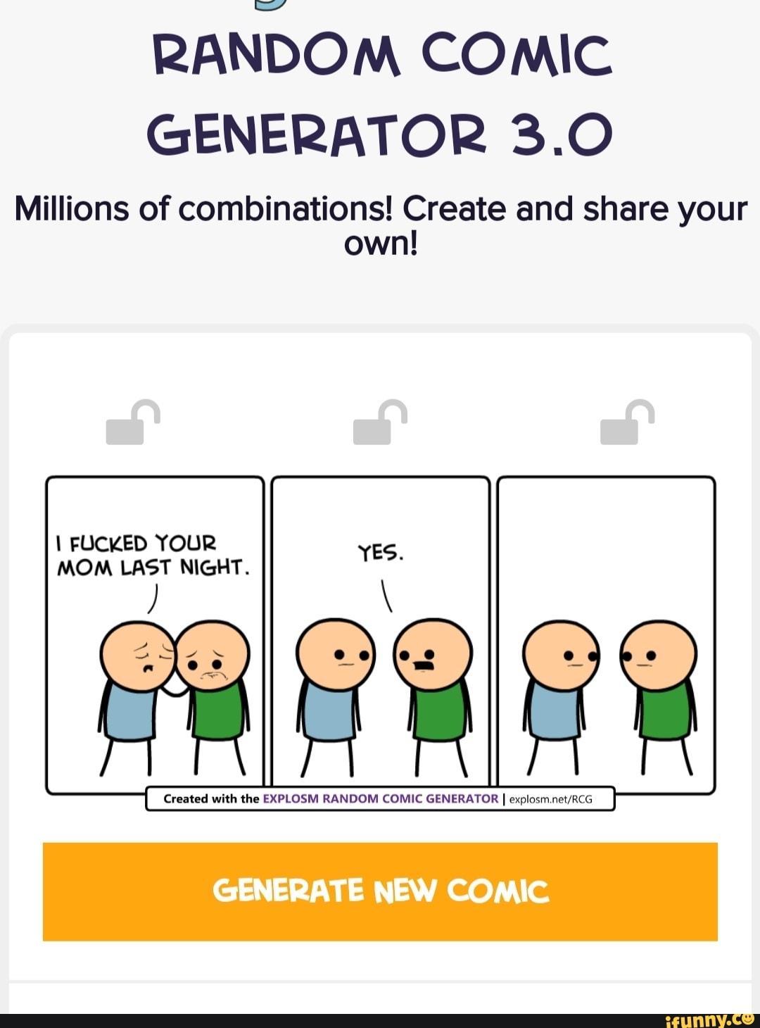 RANDOM COMIC GENERATOR 3.0 Millions of combinations! Create and share ...