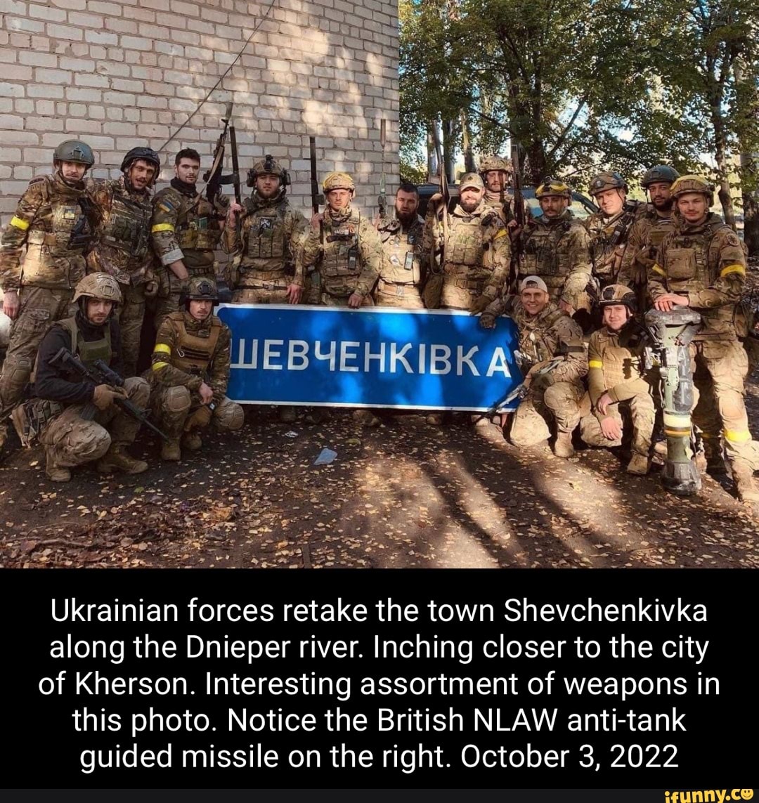 Ukrainian forces retake the town Shevchenkivka along the Dnieper river ...
