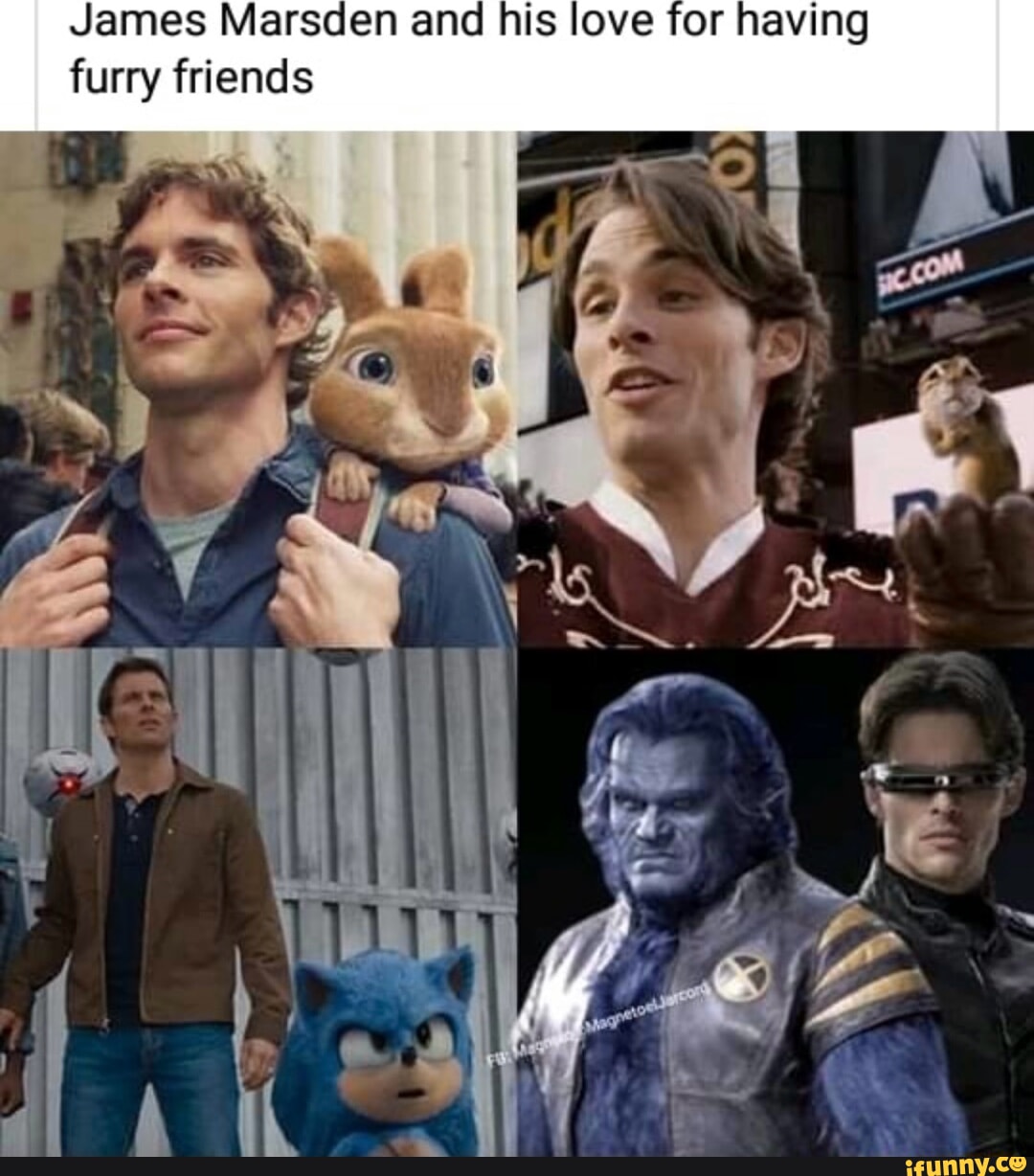 James Marsden and his love for having furry friends I - iFunny