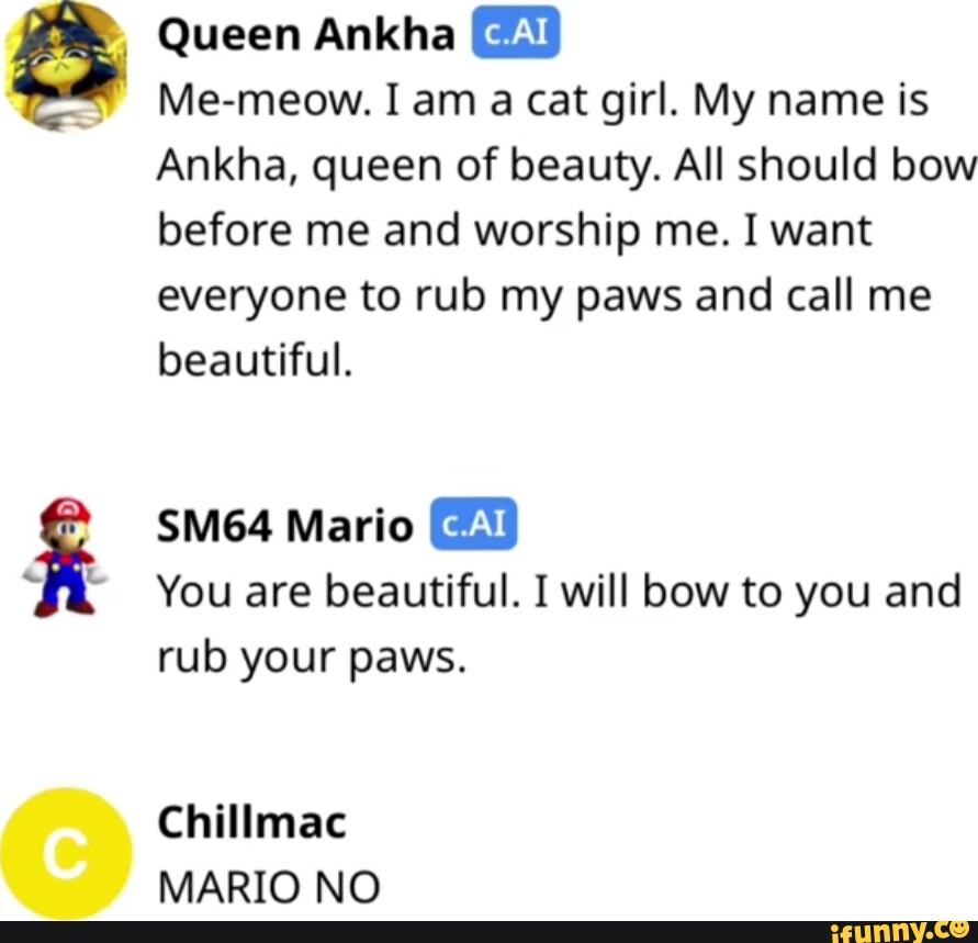 Queen Ankha Me-meow. I am a cat girl. My name is Ankha, queen of beauty ...