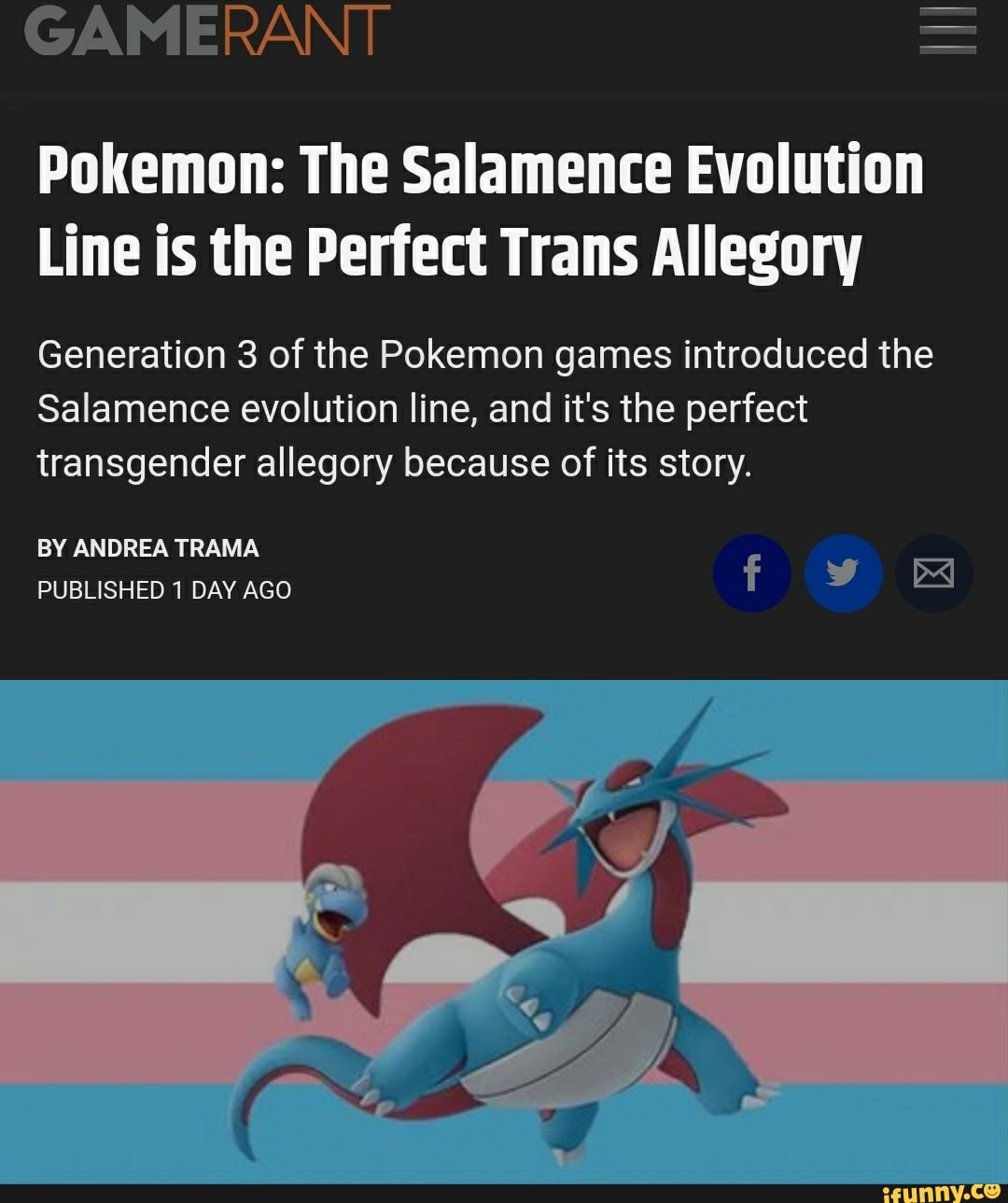 RANT Pokemon: The Salamence Evolution Line is the Perfect Trans ...