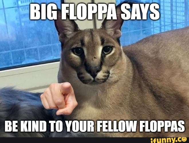 BIG FLOPPA SAYS BE KIND TO YOUR FELLOW FLOPPAS - iFunny