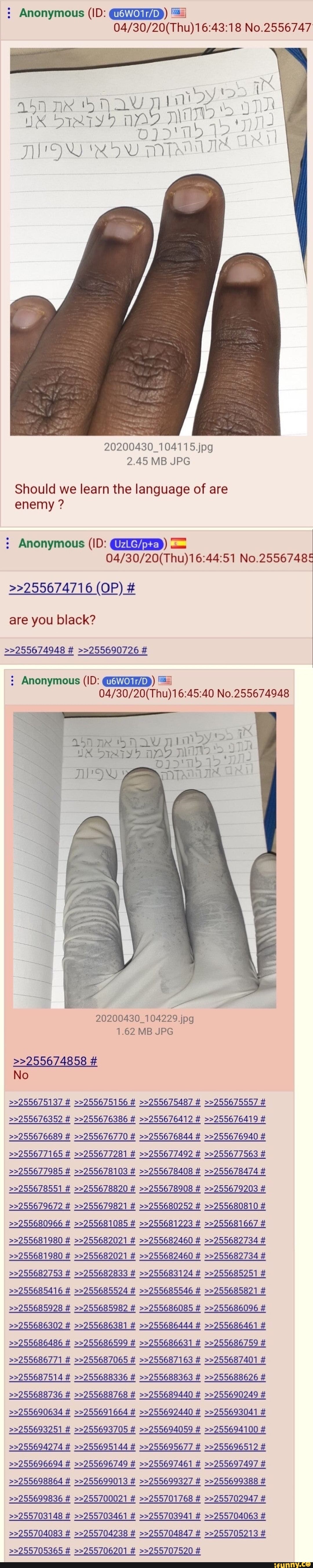 Should we learn the language of are enemy 04/30/20(Thu)16:44:51 No ...