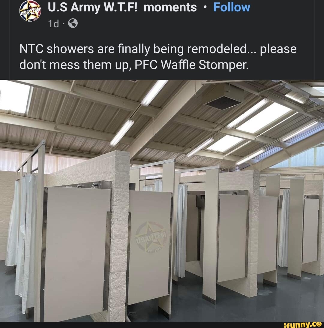 NTC showers are finally being remodeled... please don't mess them up ...