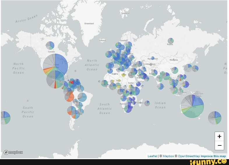The World Map Each Pie Chart Represents The Fraction Of Each Variant In That Country This Is the-world-map-each-pie-chart-represents-the-fraction-of-each-variant-in-that-country-this-is