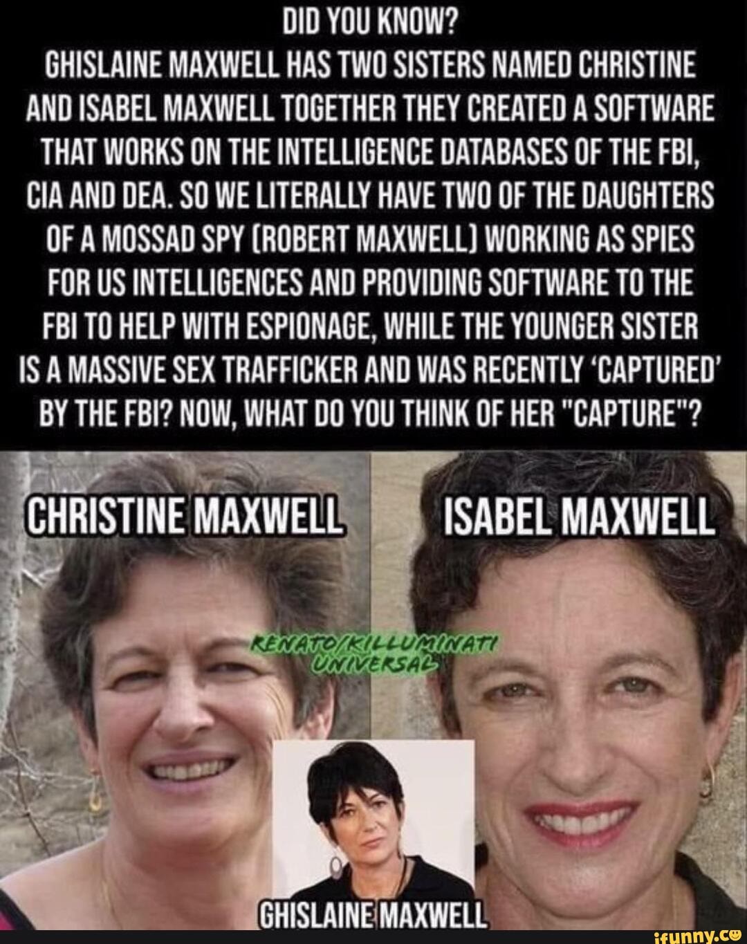 DID YOU KNOW? GHISLAINE MAXWELL HAS TWO SISTERS NAMED CHRISTINE AND ...