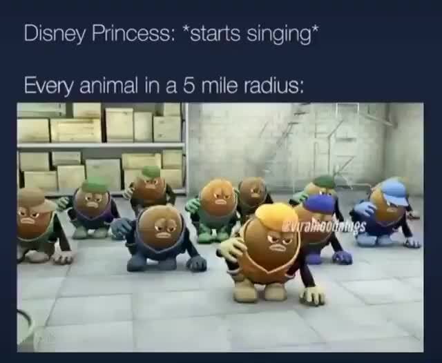 Disney Princess: *starts singing" Every animal in a 5 mile radius: - )