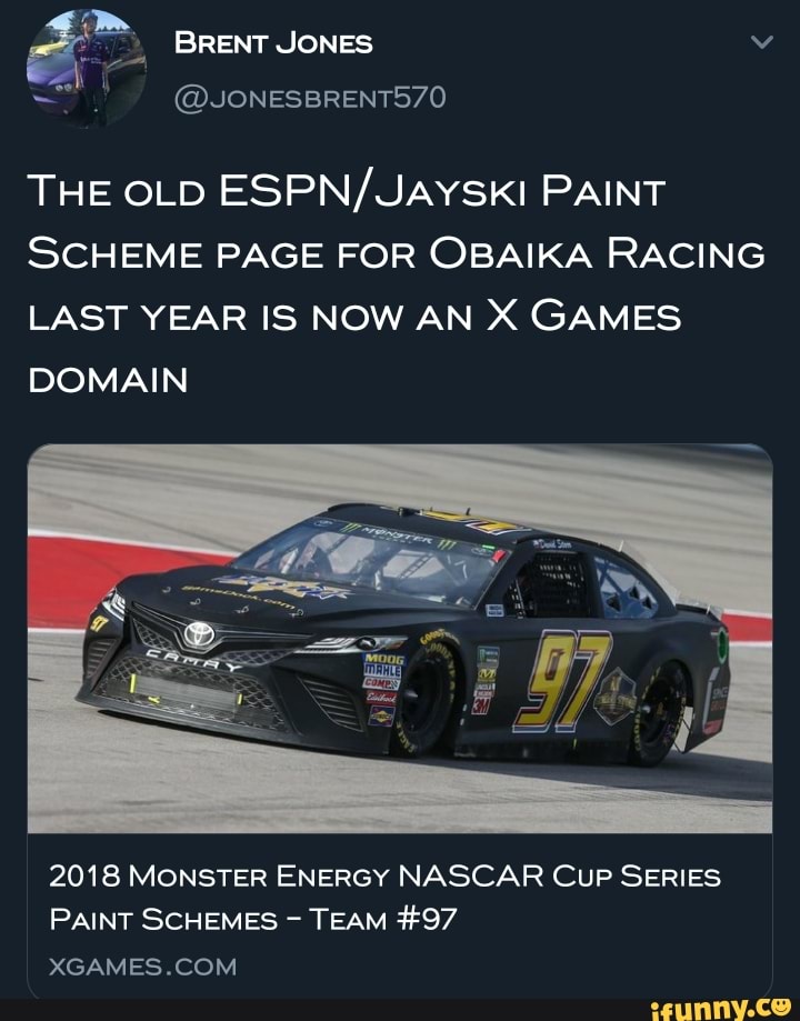 THE OLD ESPN/JAYSKI PAINT SCHEME PAGE FOR OBAIKA RACING LAST YEAR IS ...