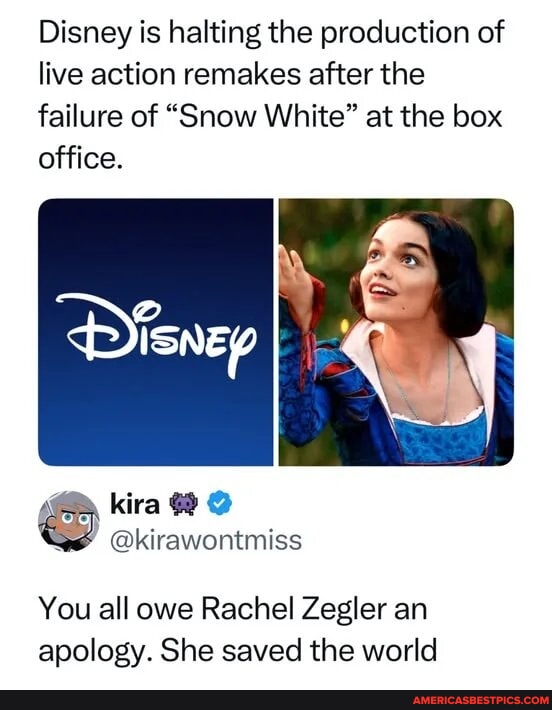 Disney is halting the production of live action remakes after the ...