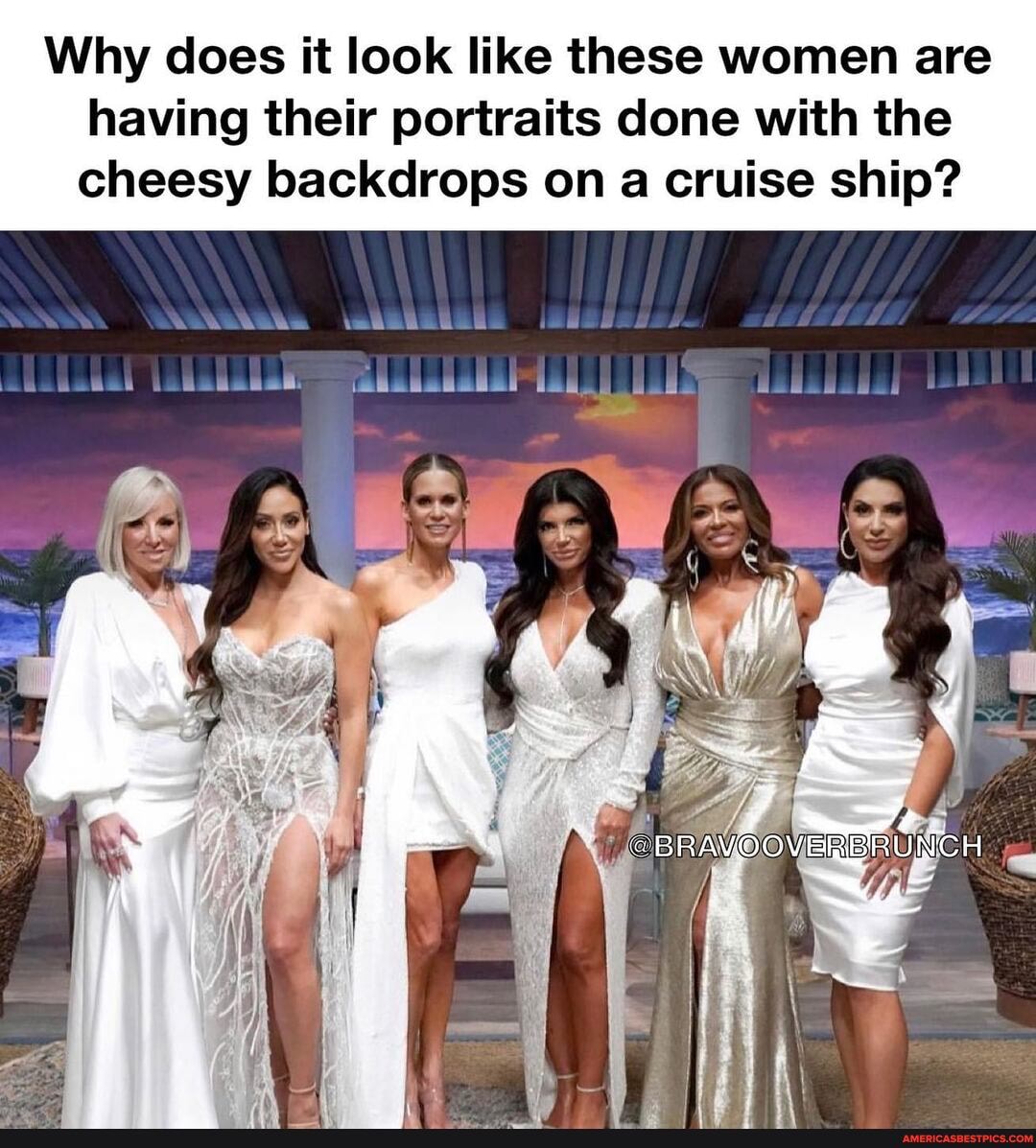 Why does it look like these women are having their portraits done with ...