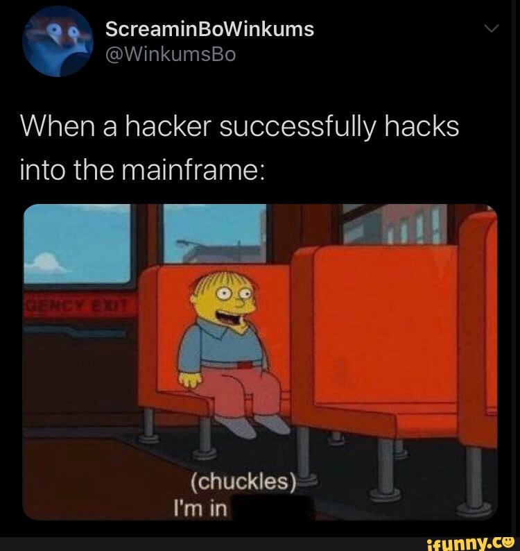 When a hacker successfully hacks into the mainframe: - iFunny