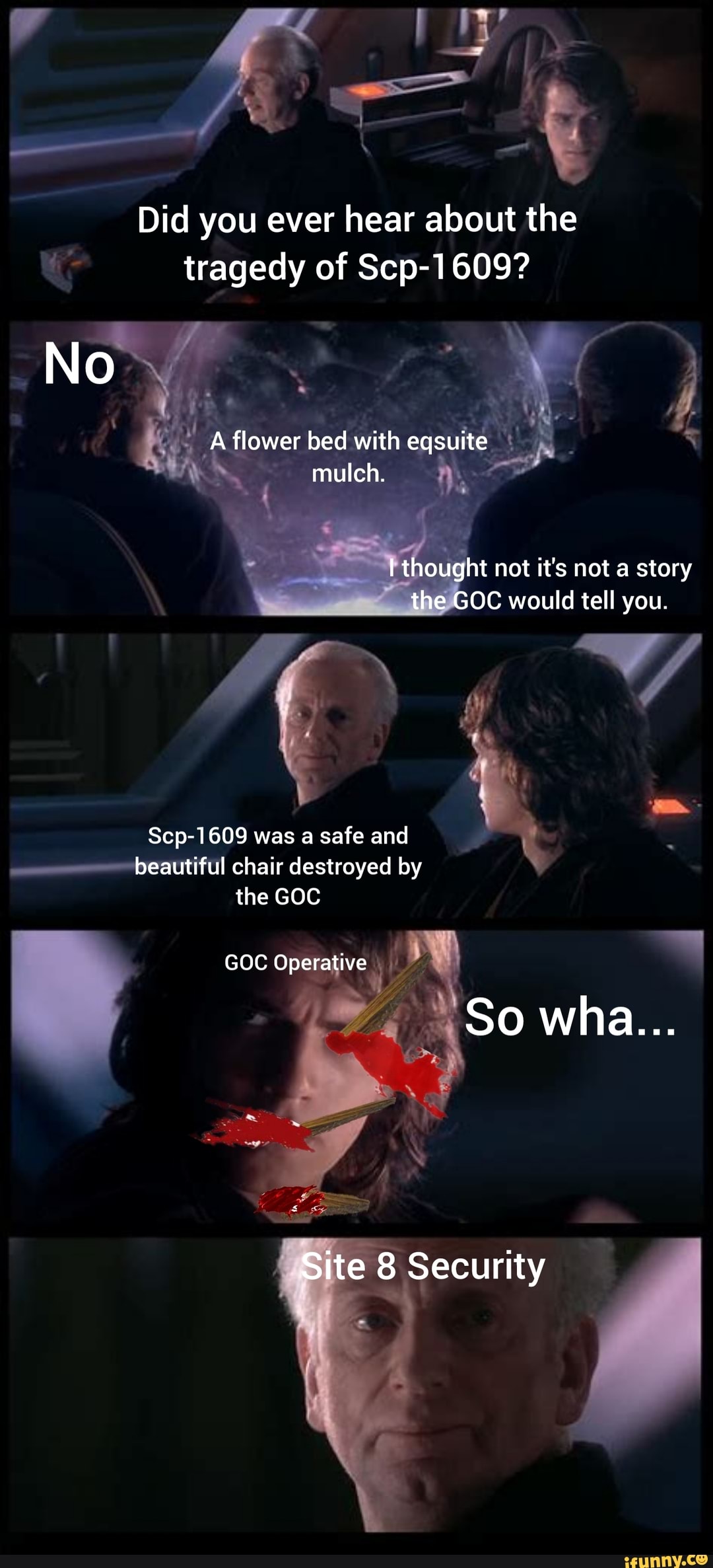 Did you ever hear about the tragedy of Scp-1609? No A flower bed with ...