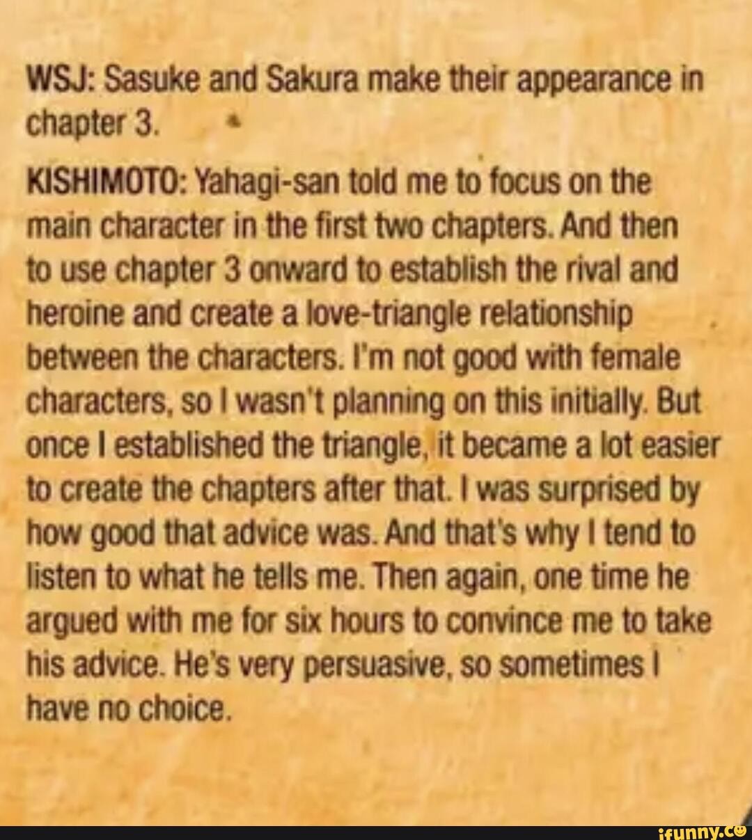 WSJ: Sasuke and Sakura make their appearance in chapter 3. KISHIMOTO ...