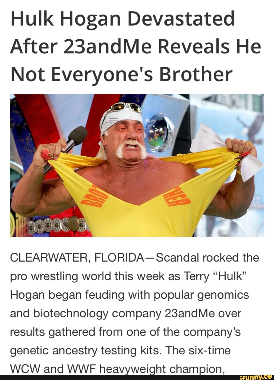 Hulk Hogan Devastated After 23andMe Reveals He Not Everyone's Brother ...