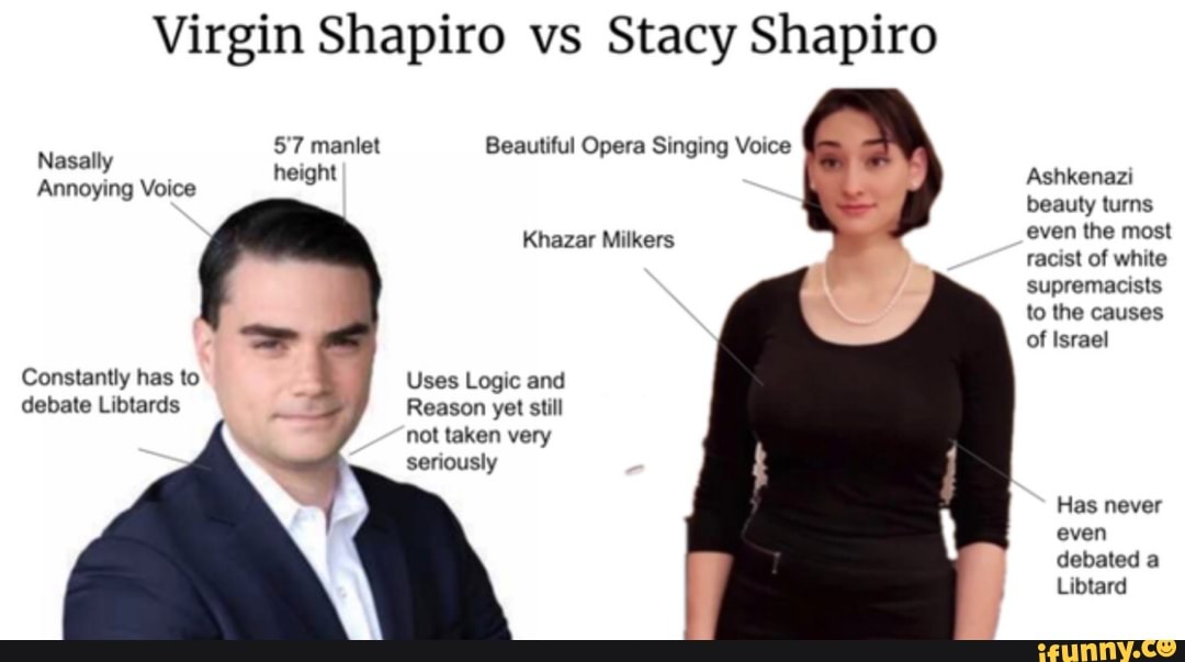 Virgin Shapiro vs Stacy Shapiro - iFunny Virgin Shapiro vs Stacy Shapiro - iFunny