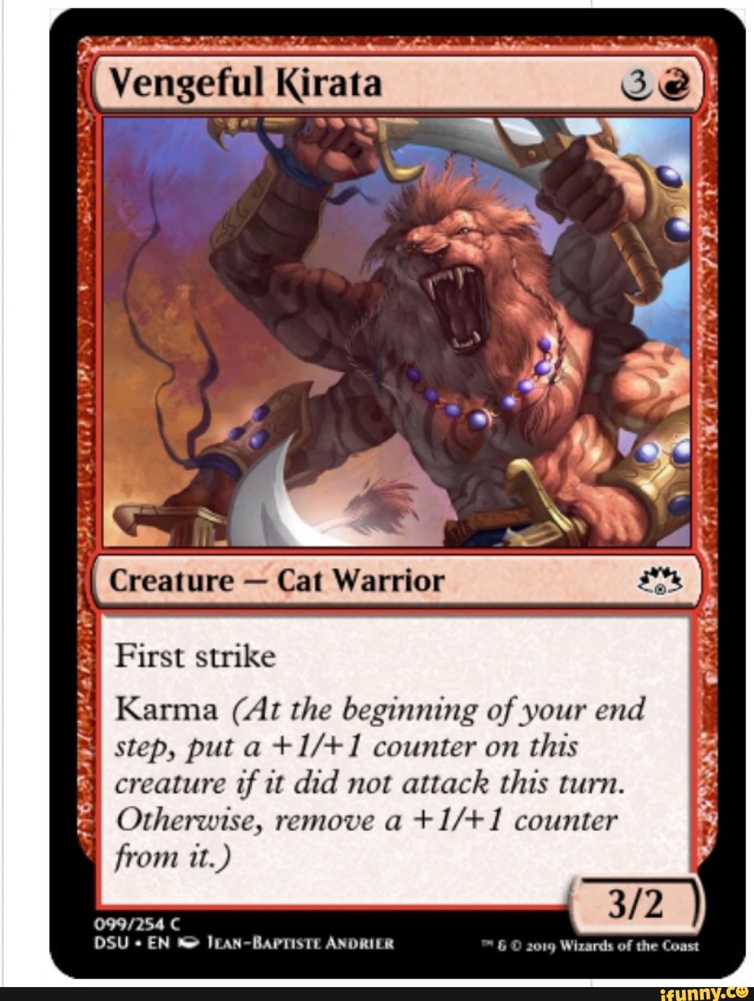Vengeful Kirata Creature - Cat Warrior First strike Karma (At the ...