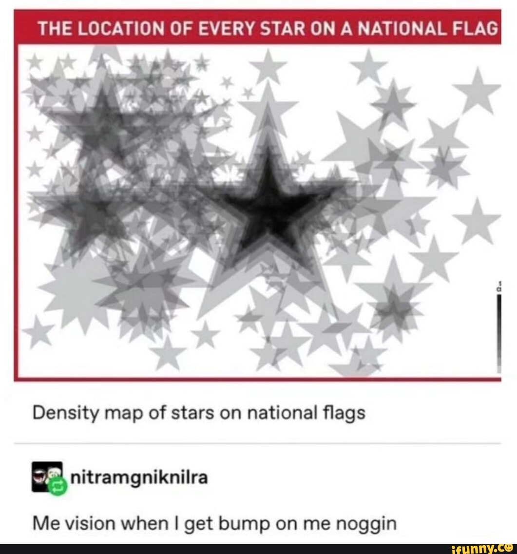 THE LOCATION OF EVERY STAR ON A NATIONAL FLAG Density map of stars on ...