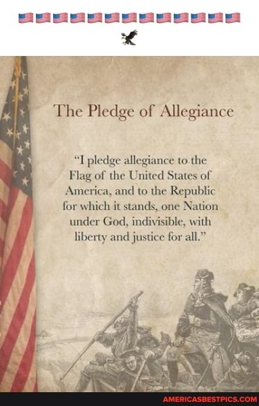 The Pledge of Allegiance pledge allegiance to.the Flag of the United ...
