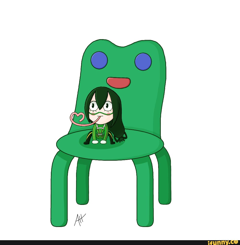 Chibi Tsu on a froggy chair - iFunny
