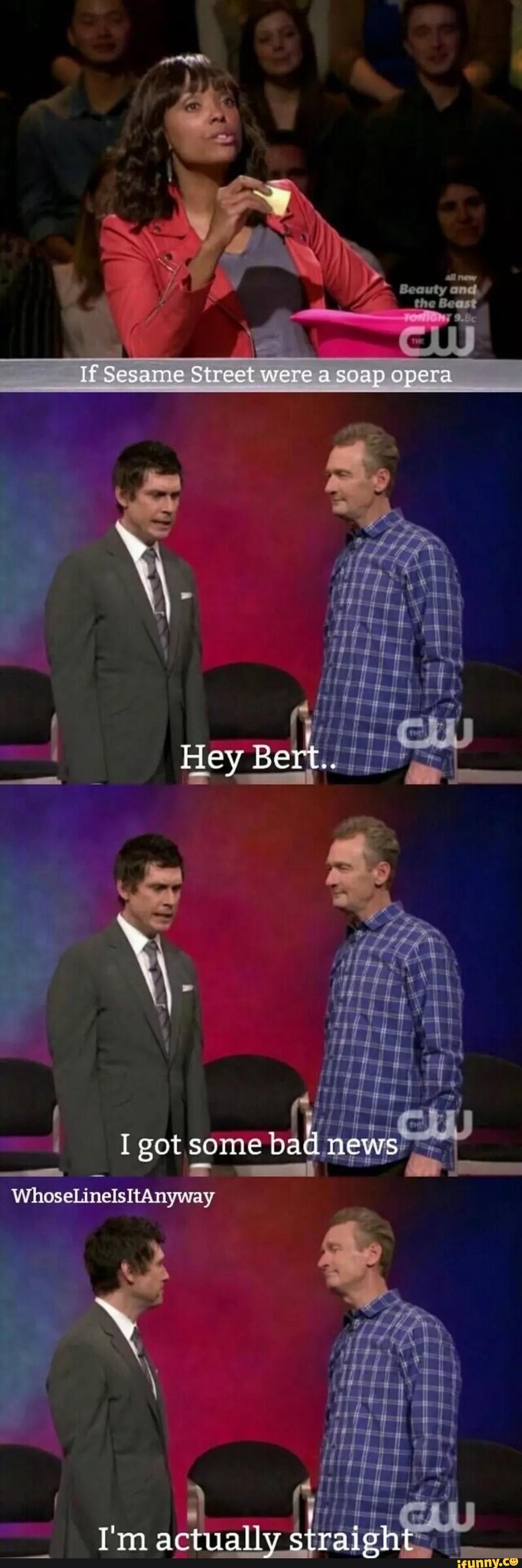 If Sesame Street were a soap opera Hey Bert. I got some b news ...