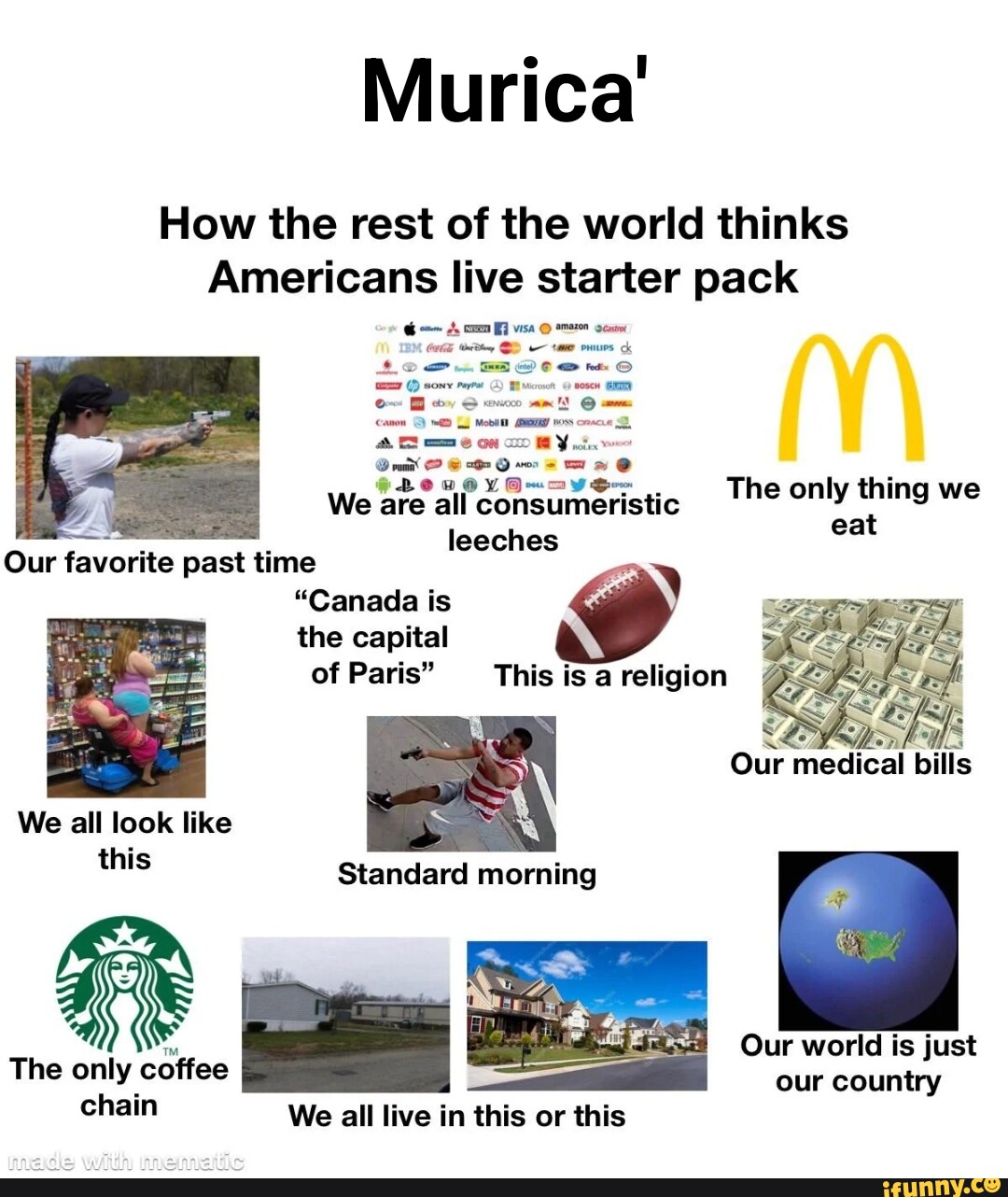 How the rest of the world thinks Americans live starter pack We are all ...