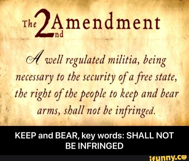 Amendment A well regulated militia, being necessary to the security of ...