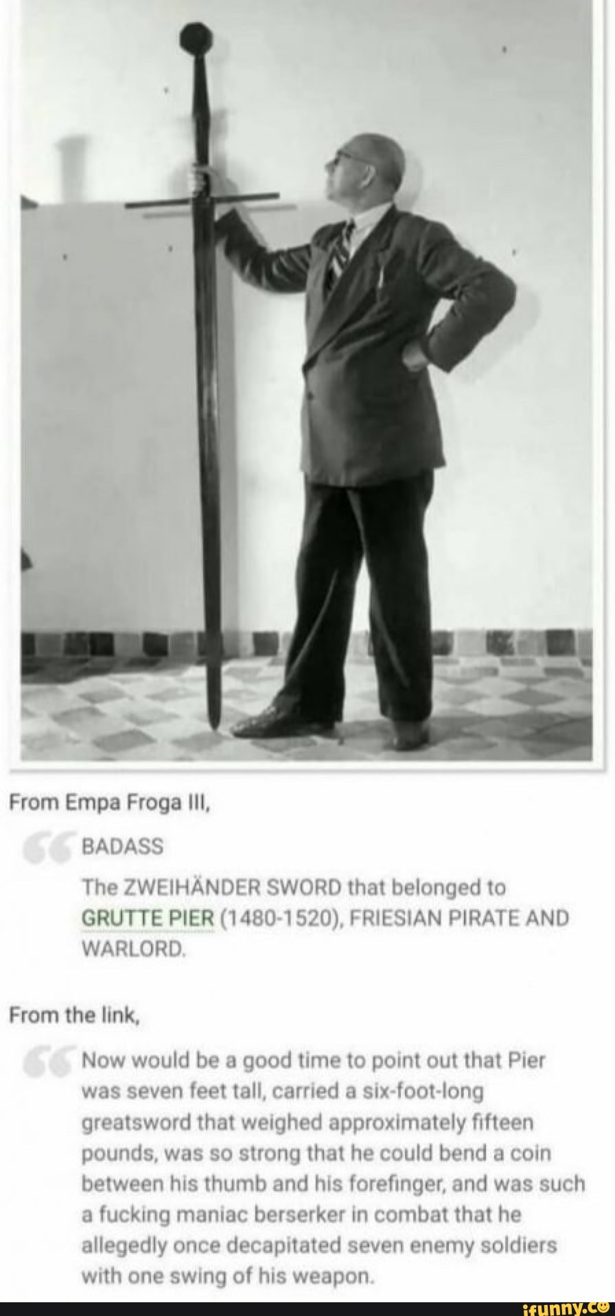 BADASS The ZWEIHANDER SWORD that belonged to GRUTTE PIER (1480-1520 ...