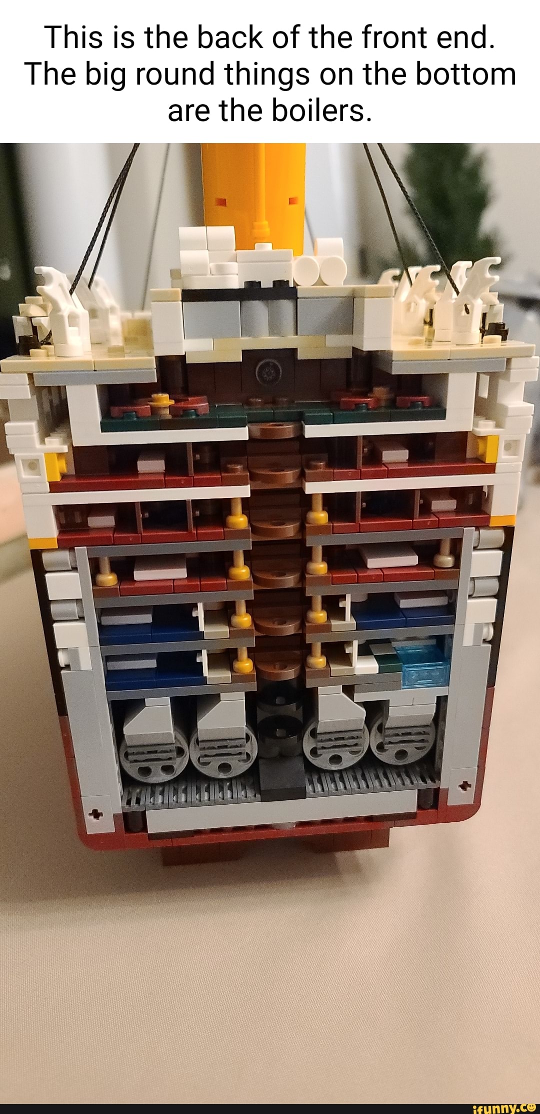 This is the back of the front end. The big round things on the bottom ...