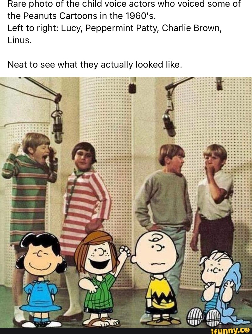 Rare photo of the child voice actors who voiced some of the Peanuts ...
