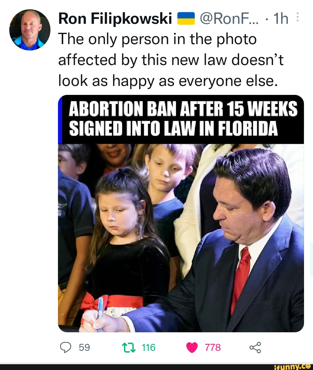 Ron Filipkowski @RorF... The only person in the photo affected by this ...