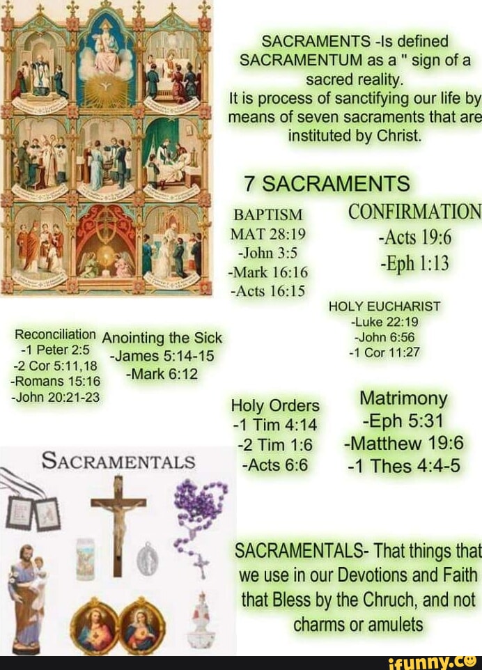 SACRAMENTS -ls defined SACRAMENTUM as a " sign of a sacred reality. It ...